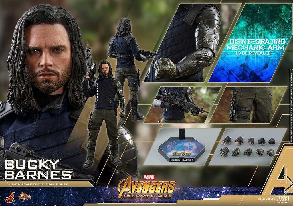 Hottoys mms509 Bucky winter soldier mms 509 avengers infinity war ...