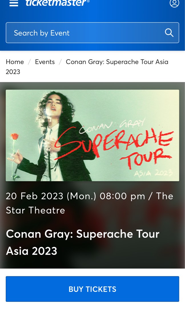 htb conan gray superache tour singapore, Tickets & Vouchers, Event ...