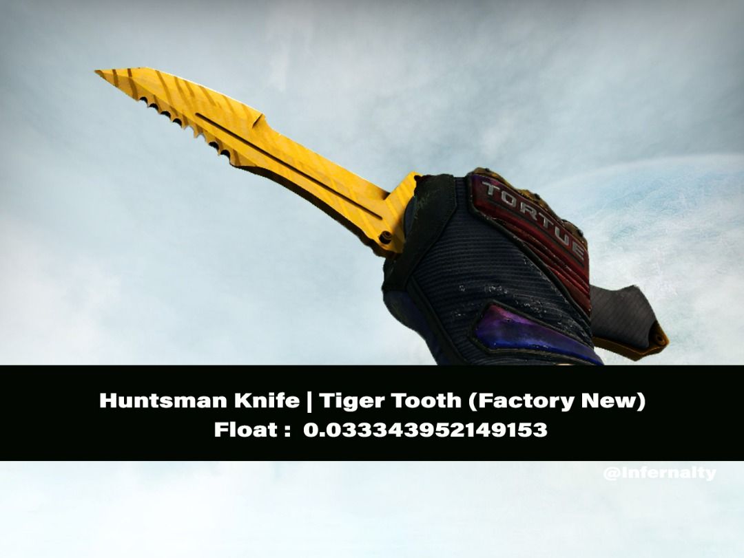 Huntsman Knife Tiger Tooth FN CSGO SKINS KNIVES, Video Gaming, Gaming ...