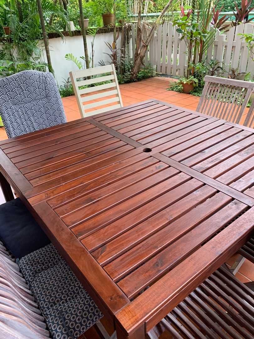 Ikea big outdoor table, Furniture & Home Living, Outdoor Furniture on ...