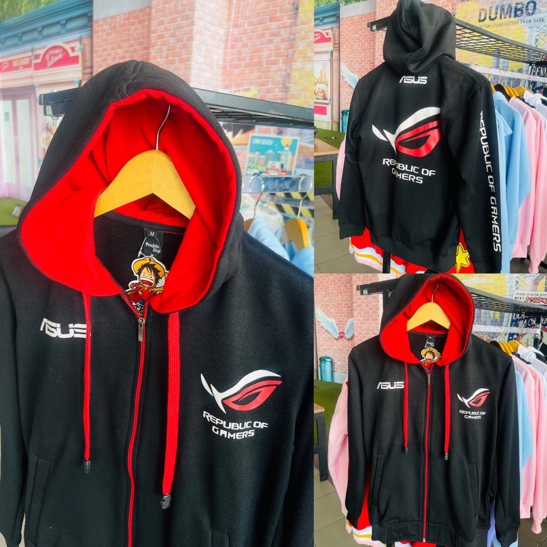 Jaket gaming Asus rog size M, Fesyen Pria, Pakaian , Baju Luaran di ...