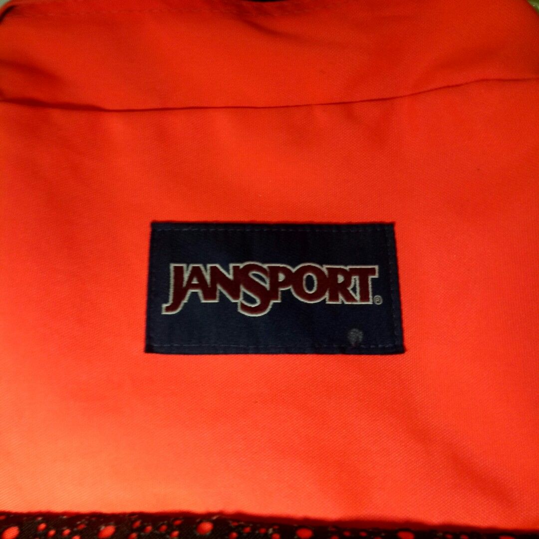 Jansport Neon Orange Textured Backpack, Women's Fashion, Bags & Wallets ...