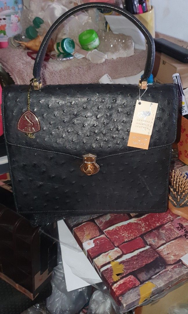 JRA Genuine ostrich two-way kelly bag, Luxury, Bags & Wallets on Carousell