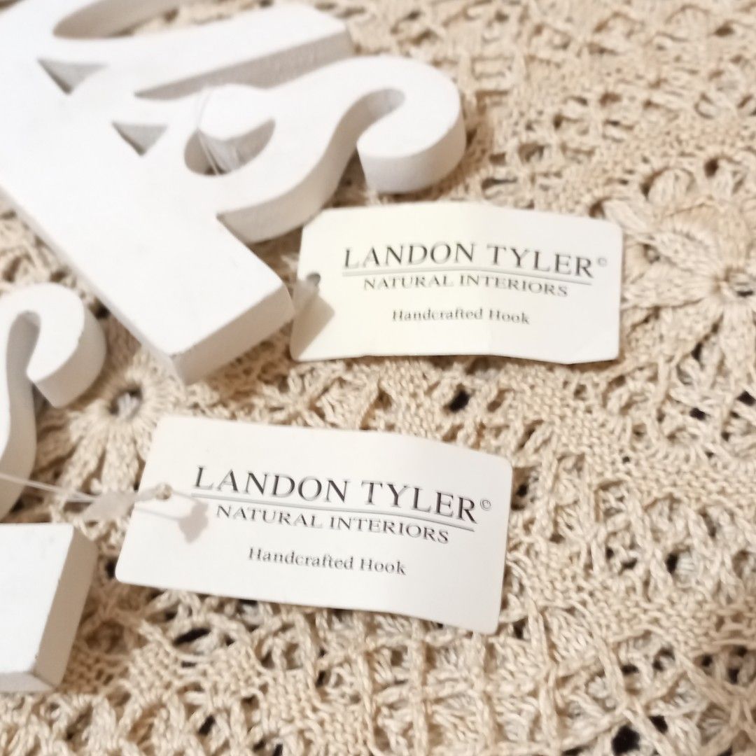Landon Tyler wooden his hers cut out towel hooks, Hobbies & Toys ...