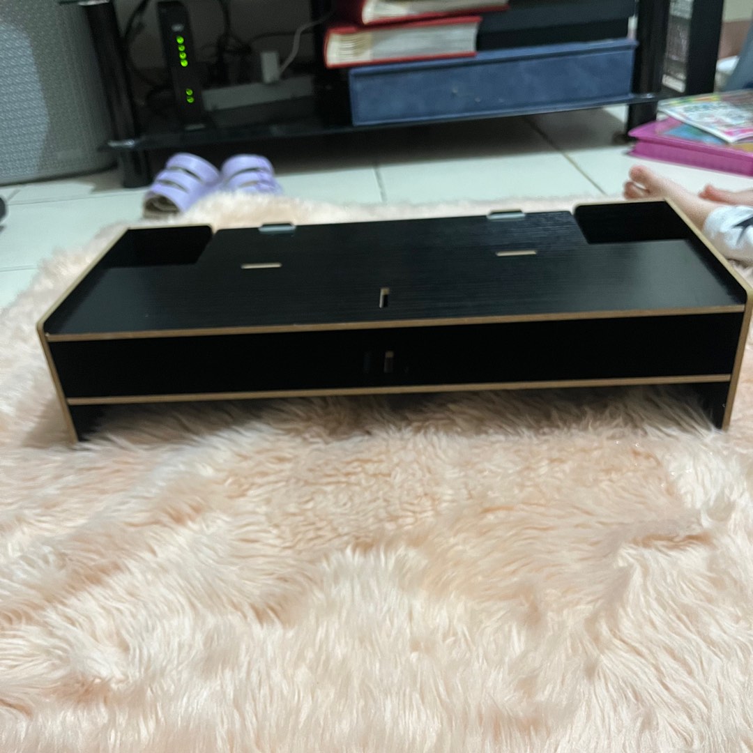 LCD Display Riser Office Desktop Monitor Rack PC Laptop Stand Organizer ...