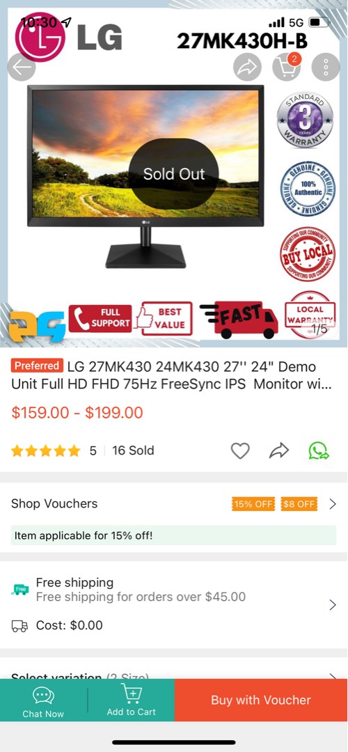 Gaming/ Work Monitor LG 27MK430, Computers & Tech, Desktops on Carousell