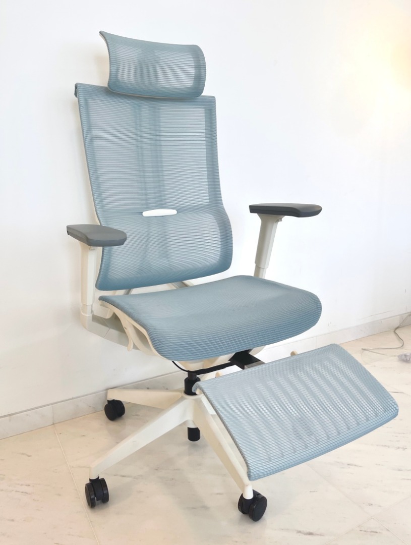 Light Blue Ergonomic Office Computer Mesh Chair (4.5 Yrs Warranty ...