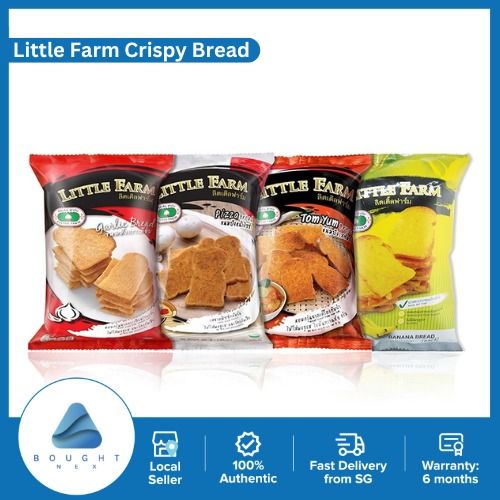 Little Farm Crispy Baked Bread Butter Garlic Pizza TomYum Black Pepper ...