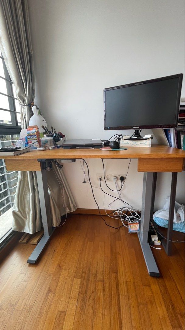 Loctek electric lifting table, Furniture & Home Living, Furniture ...