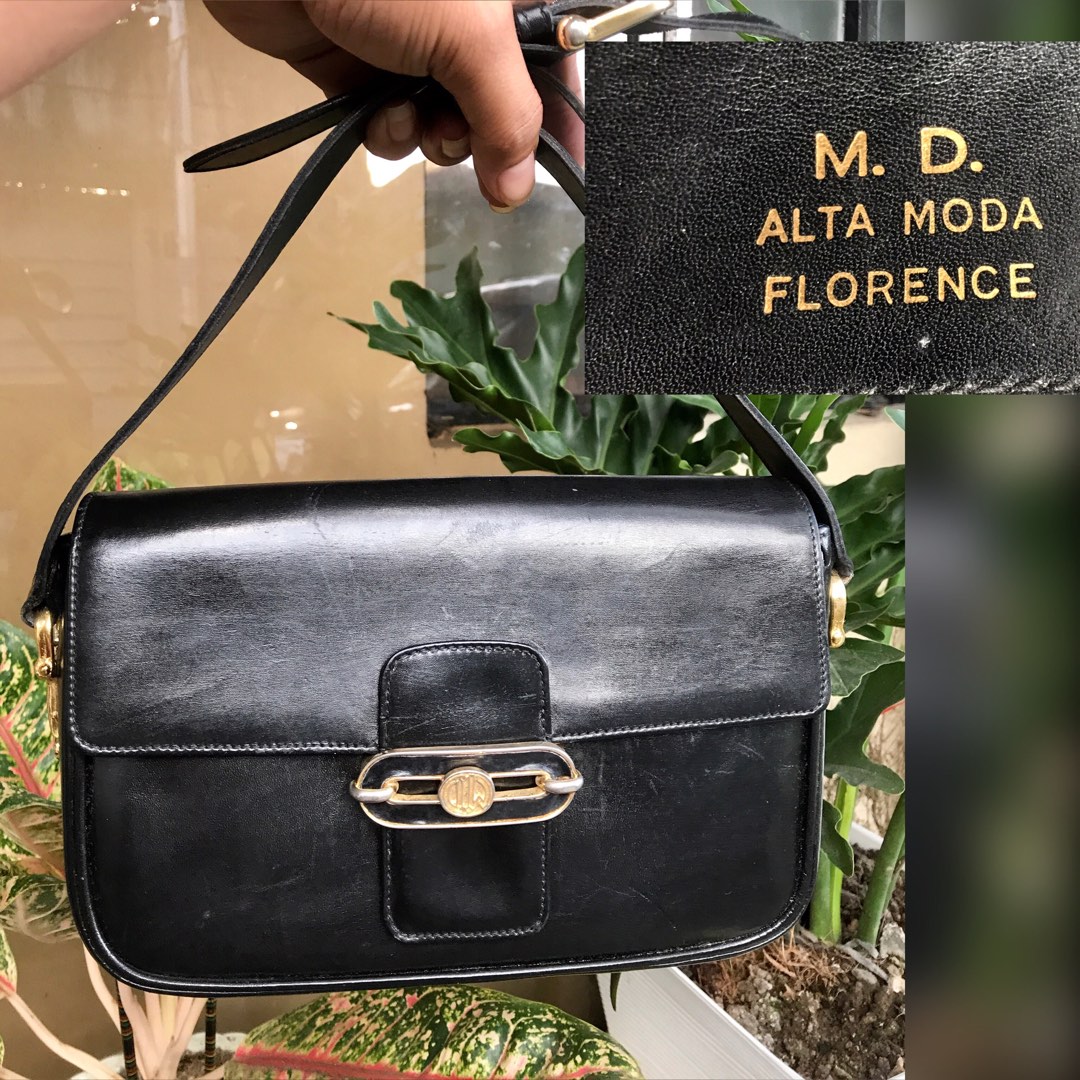 M. D. ALTA MODA FLORENCE, Real Leather Italy Vintage bag, Luxury, Bags ...