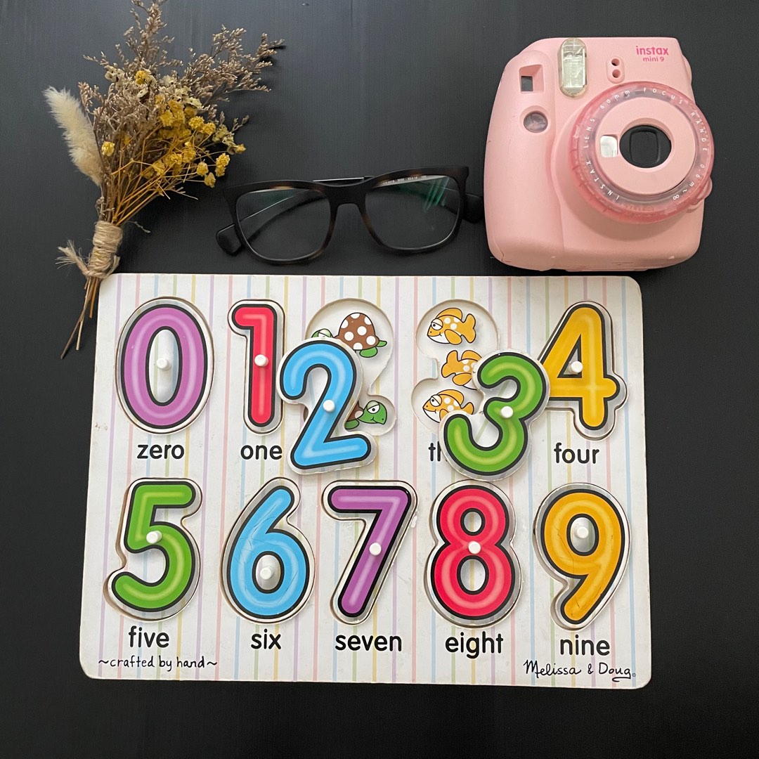 Melissa & Doug See-Inside Numbers Wooden Peg Puzzle, Hobbies & Toys ...