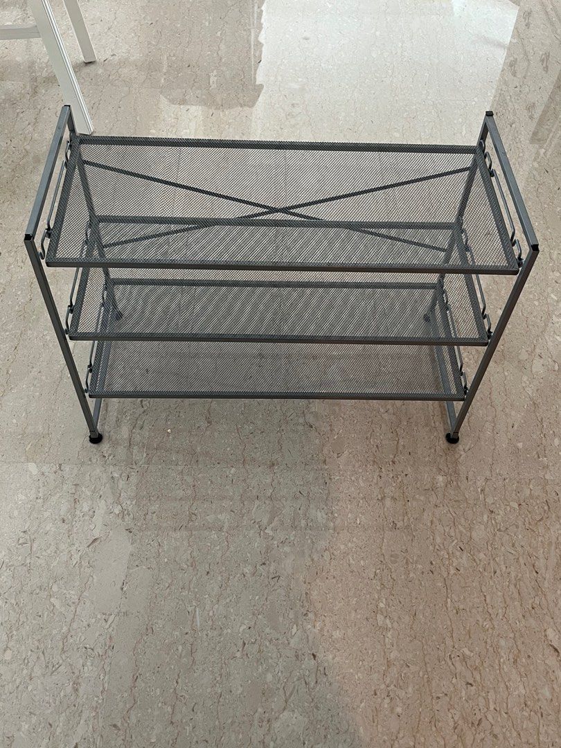 Metal shoe rack, Furniture & Home Living, Furniture, Shelves, Cabinets ...