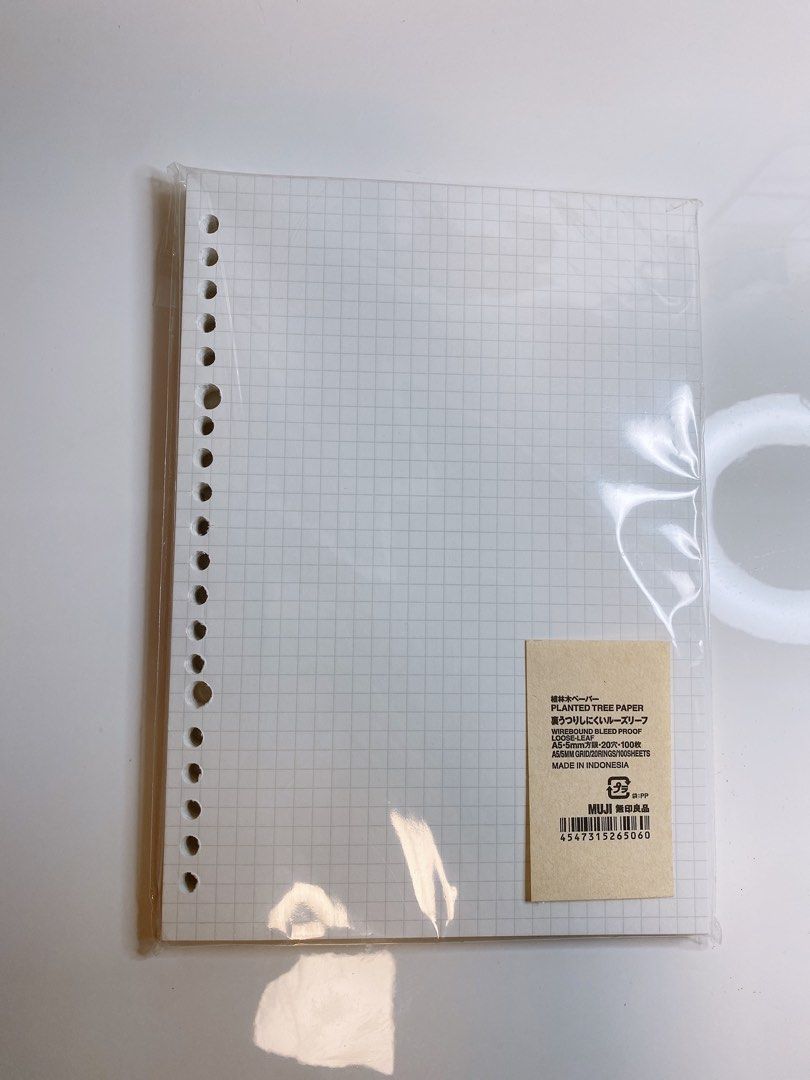 Muji A5 binder and grid paper, Hobbies & Toys, Stationery & Craft ...