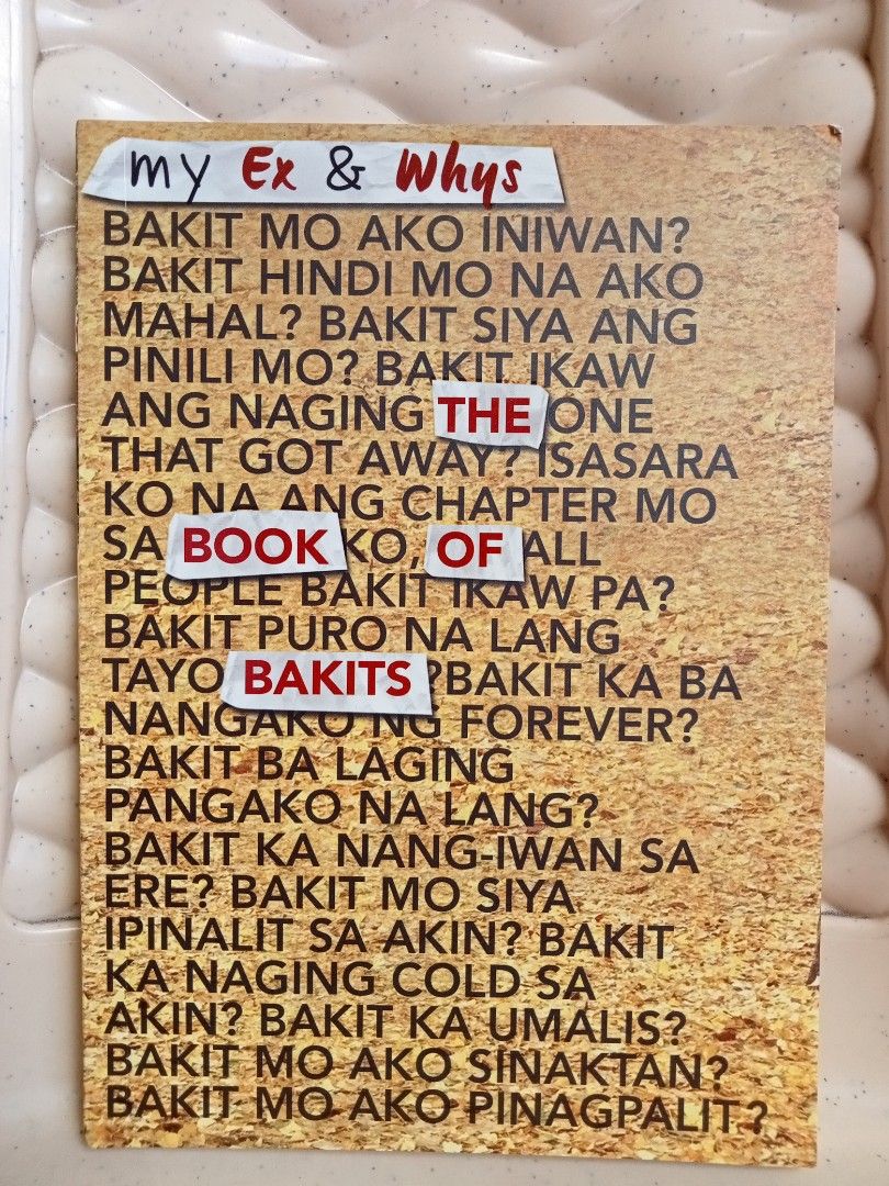 MY EX AND WHYS: THE BOOK OF BAKITS by RHADSON MENDOZA (WATTPAD) ABS CBN ...
