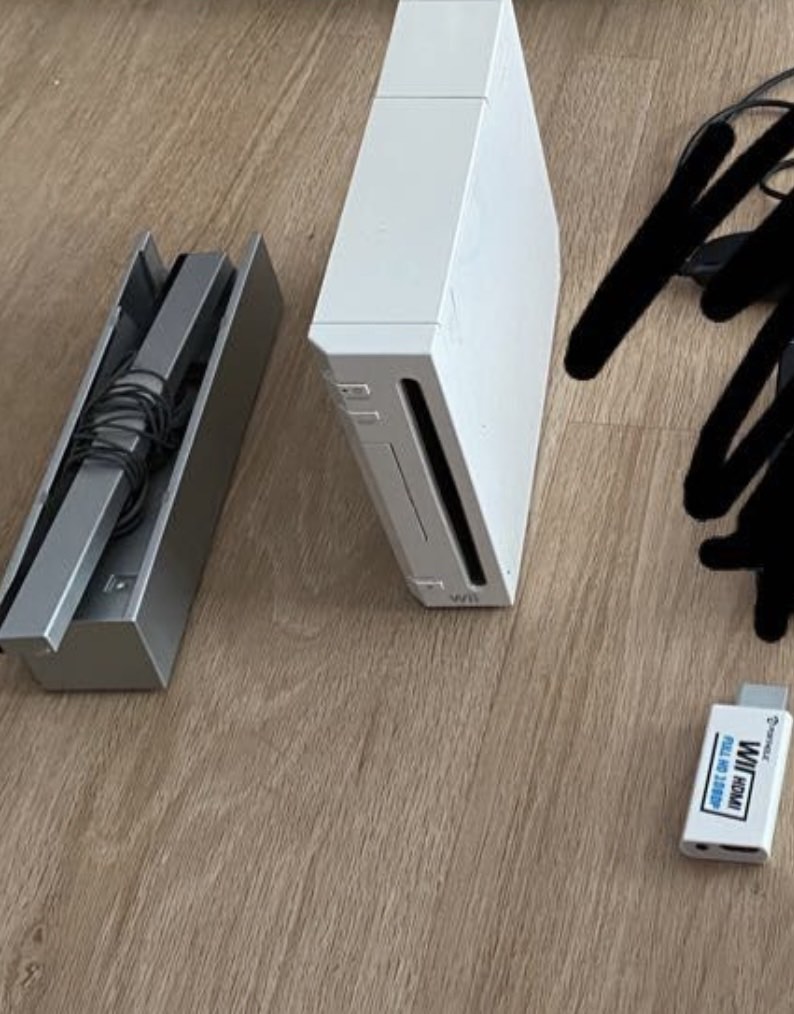 Negotiable Wii console HDMI adaptor stand sensor bar no power cable ...