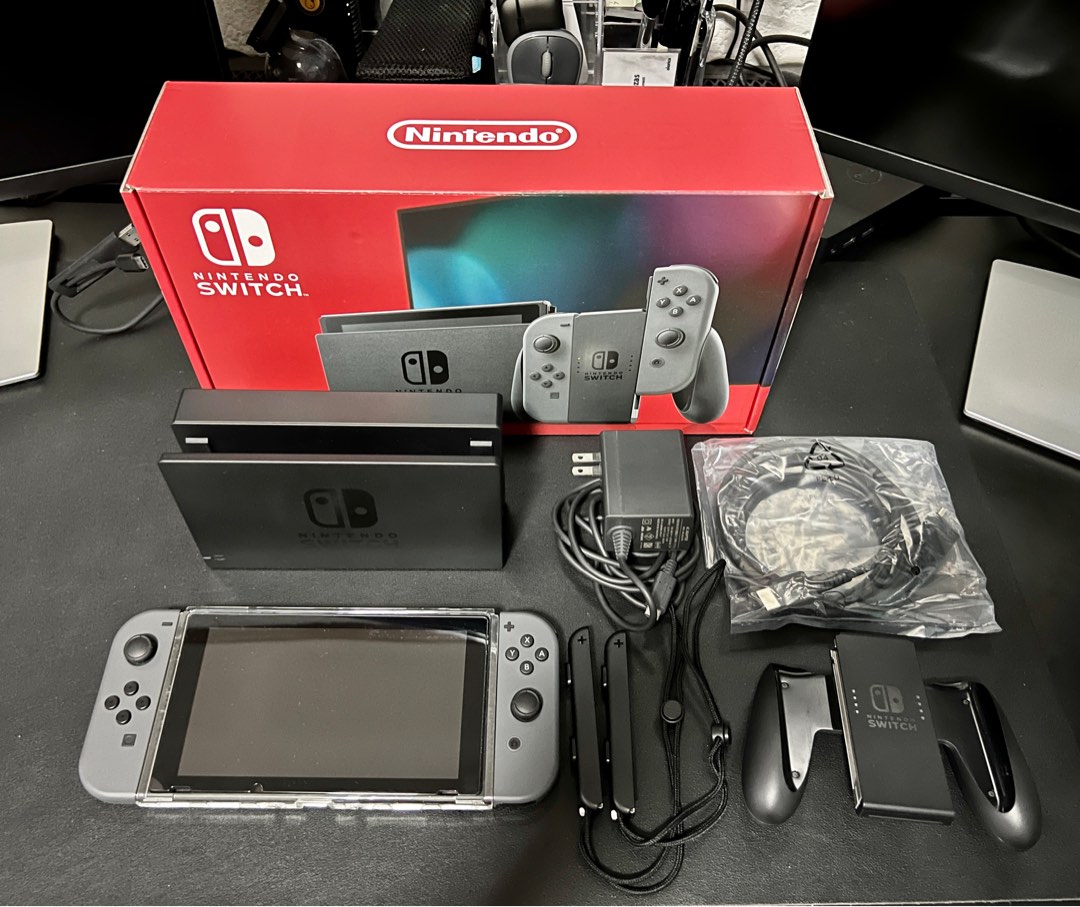Nintendo Switch Console Gray V2 Improved Battery Life (Asian), Video ...