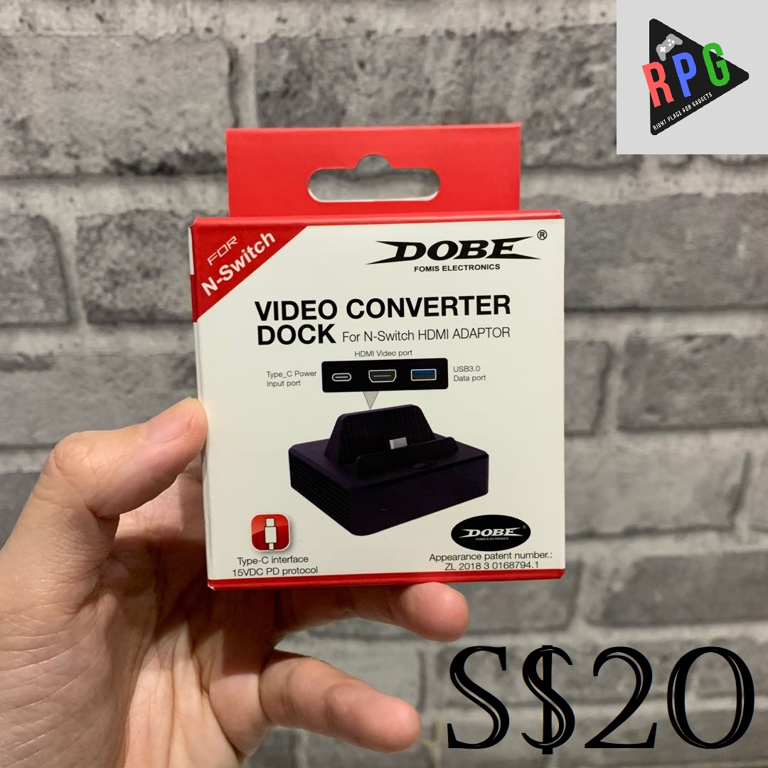 Nintendo Switch Dobe Video Converter Dock, Video Gaming, Gaming ...