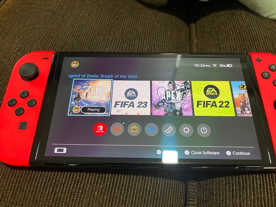 Nintendo Switch Oled Red Maxsoft, Video Gaming, Video Game Consoles ...