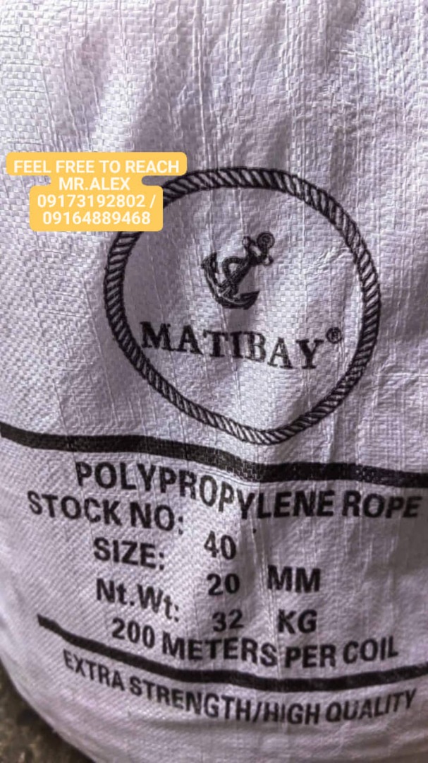 Nylon Rope Specs: 20mm x 200m, Commercial & Industrial, Industrial ...