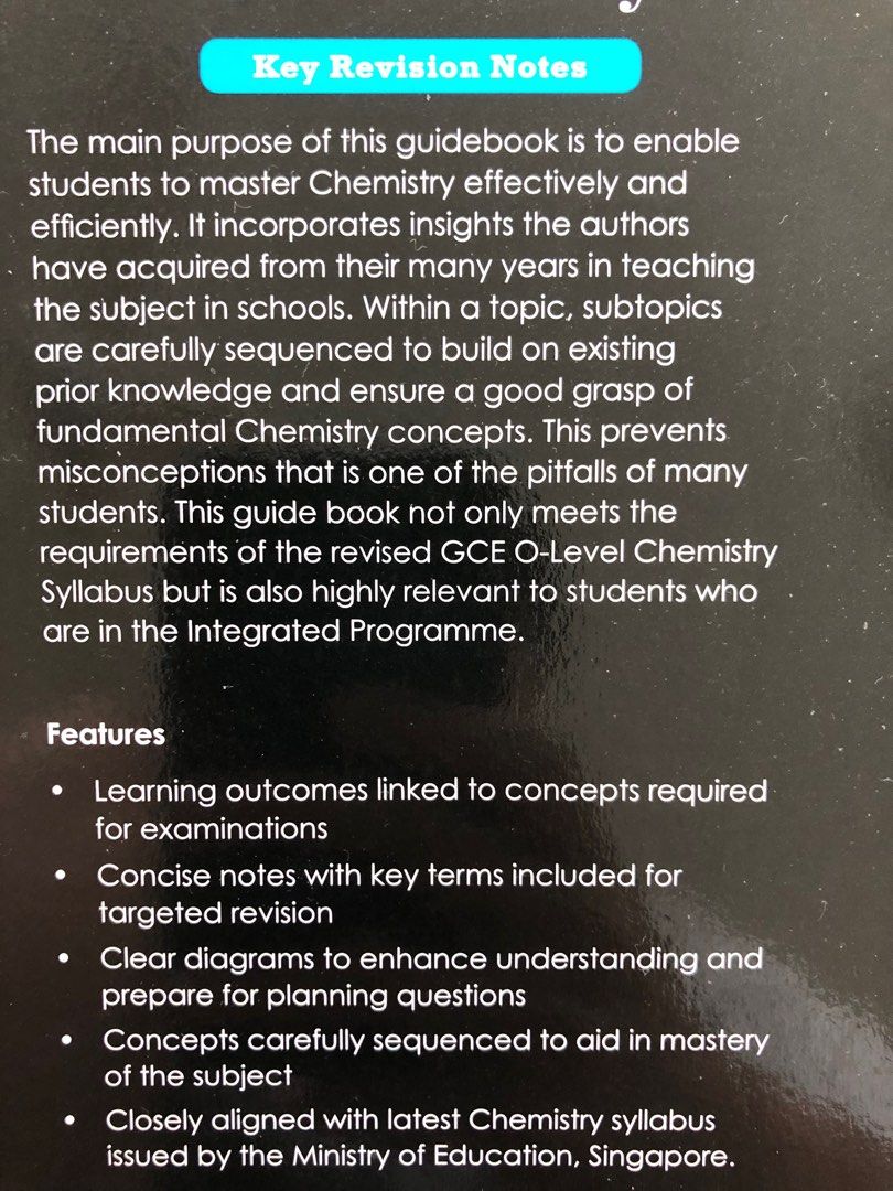 O level Chemistry Key Revision Notes/ Physics Chemistry Ten Year Series ...