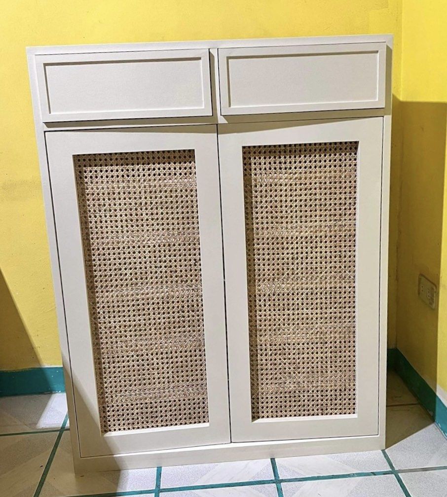 Off white wooden Solihiya doors Shoe cabinet, Furniture & Home Living ...