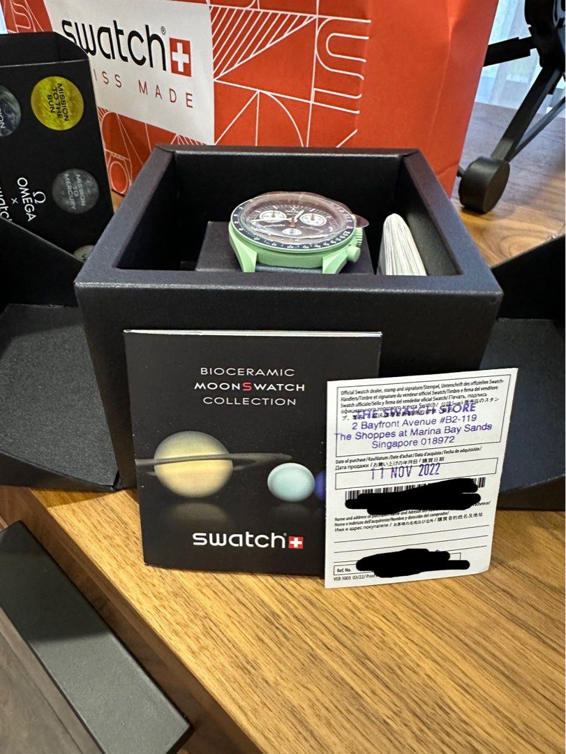 Omega X Swatch - Mission on Earth - MoonSwatch, Men's Fashion, Watches & Accessories, Watches on ...