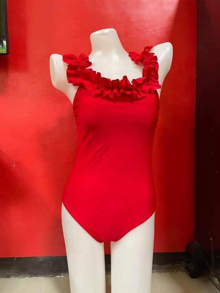 One Piece Red Swimsuit, Women's Fashion, Swimwear, Bikinis & Swimsuits ...