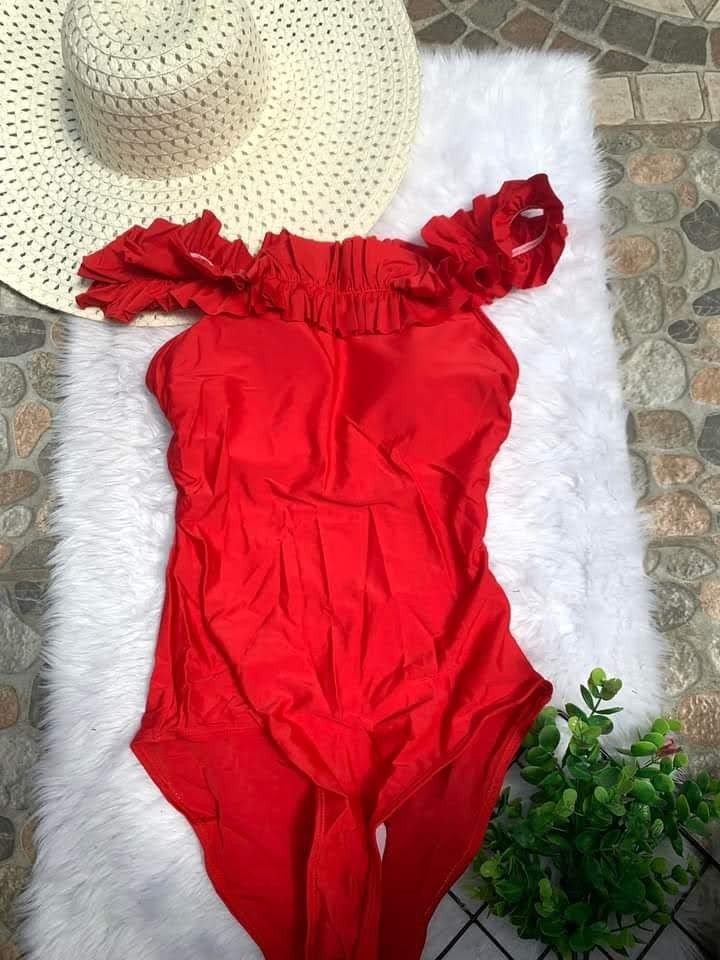 One Piece Red Swimsuit, Women's Fashion, Swimwear, Bikinis & Swimsuits ...