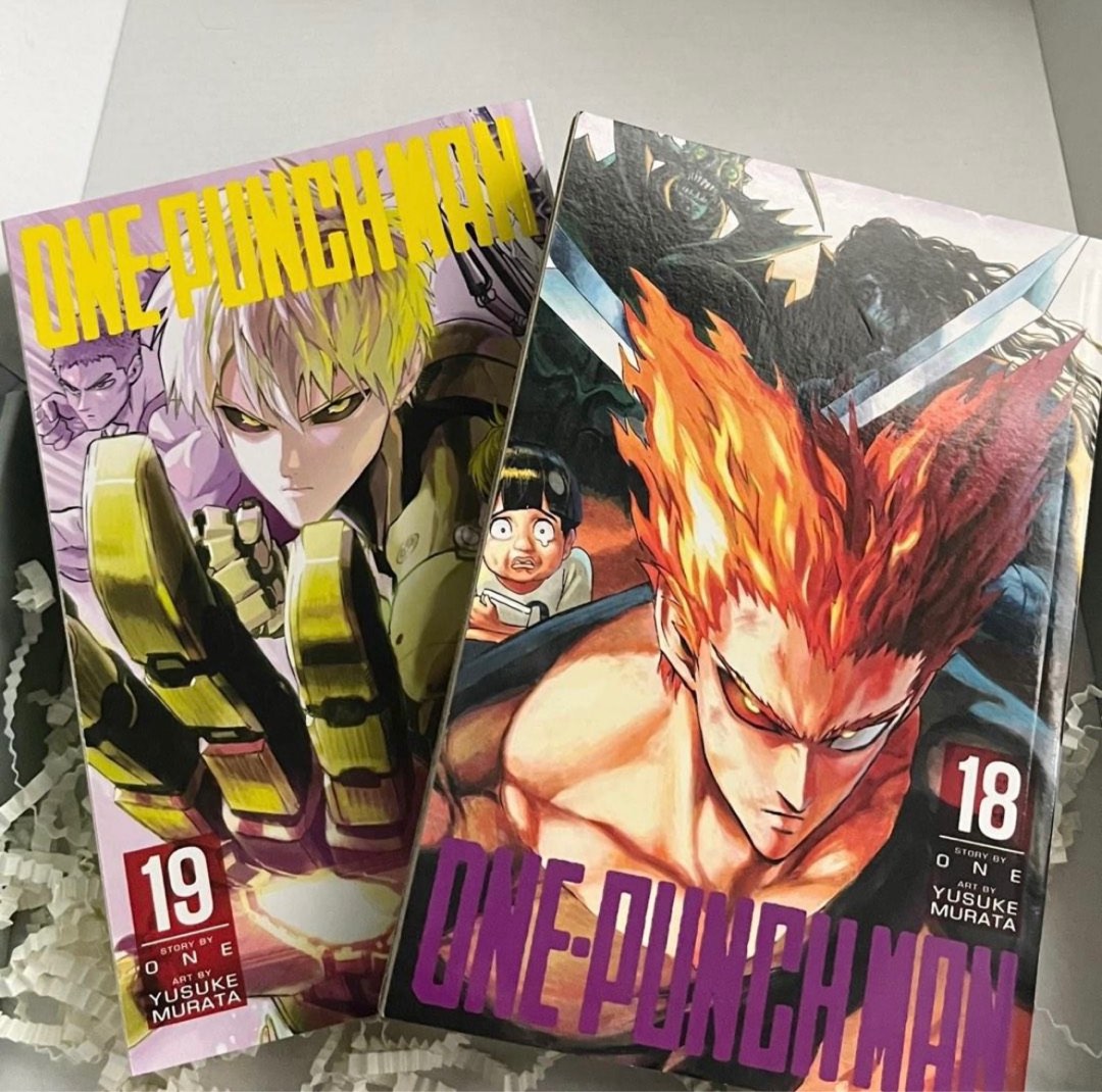One Punch Man volume 18 19 set english manga, Hobbies & Toys, Books ...