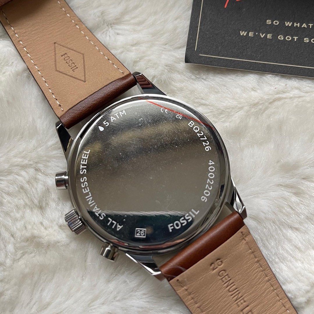 Original FOS Brox Multifunction Leather Watch, Men's Fashion, Watches ...