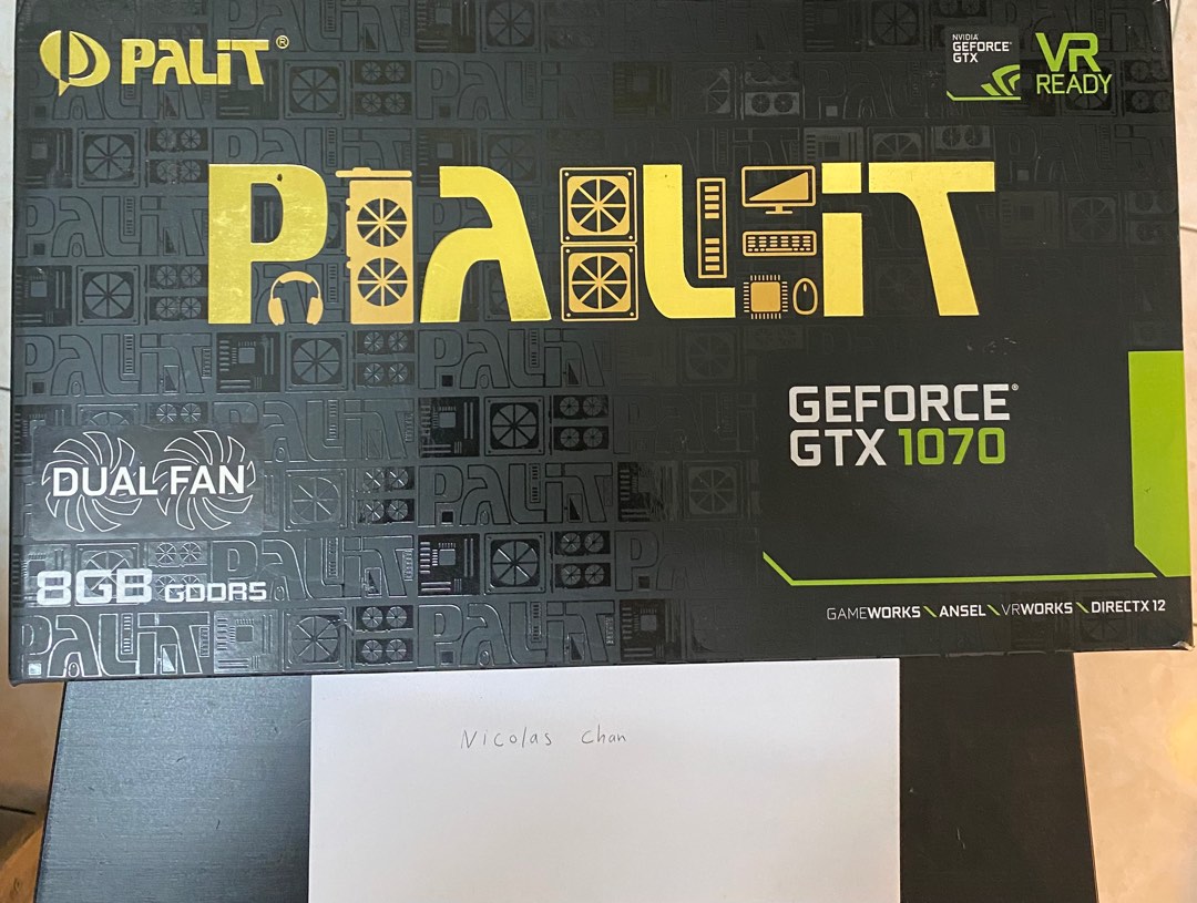 PALIT GTX 1070 8GB DUAL FAN, Computers & Tech, Parts & Accessories ...