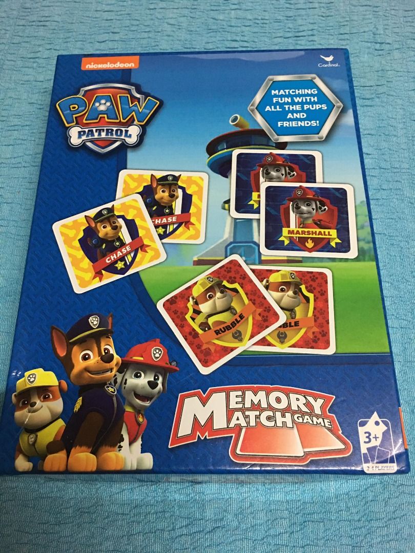 Paw Patrol Memory Matching Game, Hobbies & Toys, Toys & Games on Carousell
