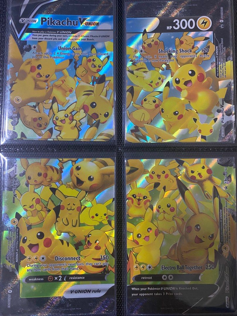 Pikachu V-Union Set - Pokemon TCG, Hobbies & Toys, Toys & Games on ...