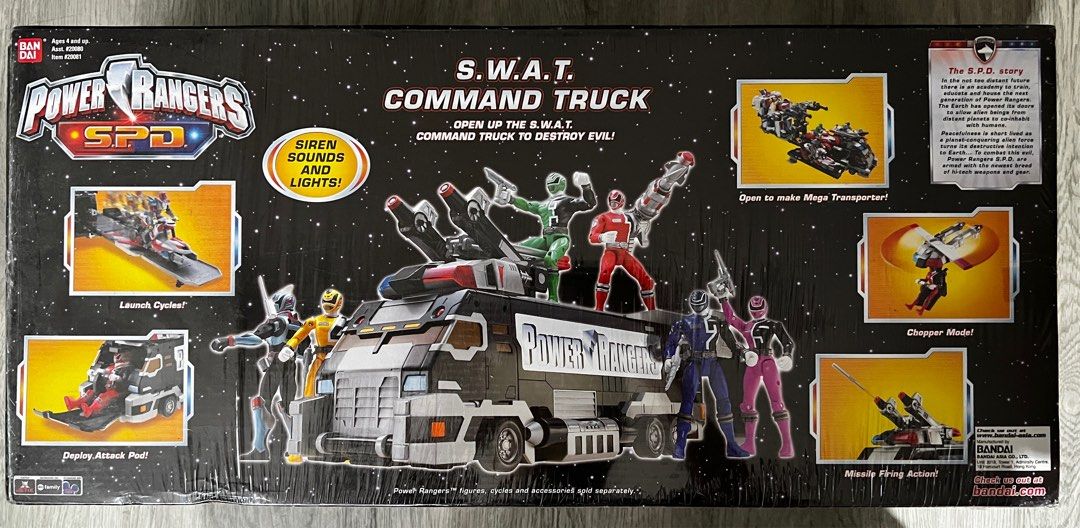 Vintage Power Rangers SPD Swat Command Truck, Hobbies & Toys, Toys ...