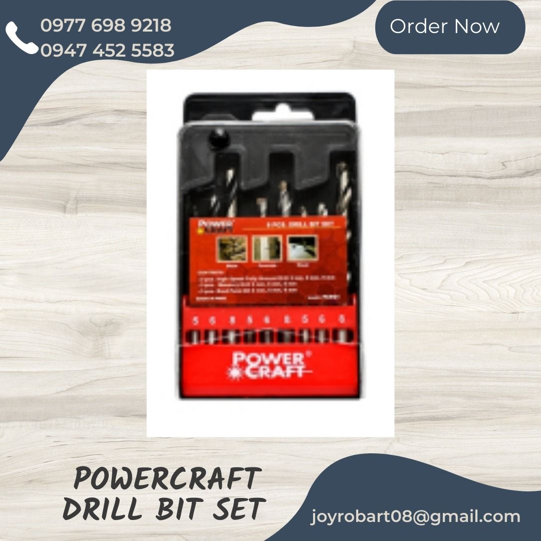 POWERCRAFT DRILL BIT SET, Commercial & Industrial, Construction Tools ...