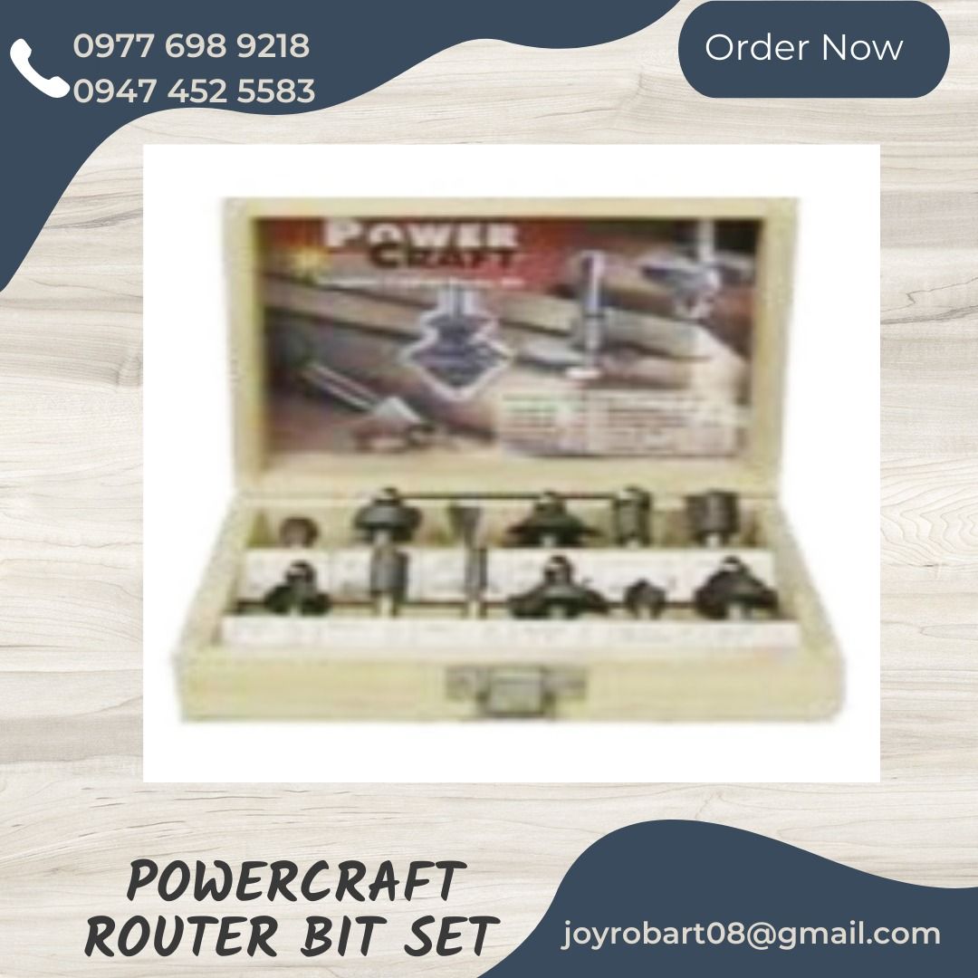 POWERCRAFT ROUTER BIT SET, Commercial & Industrial, Construction Tools ...