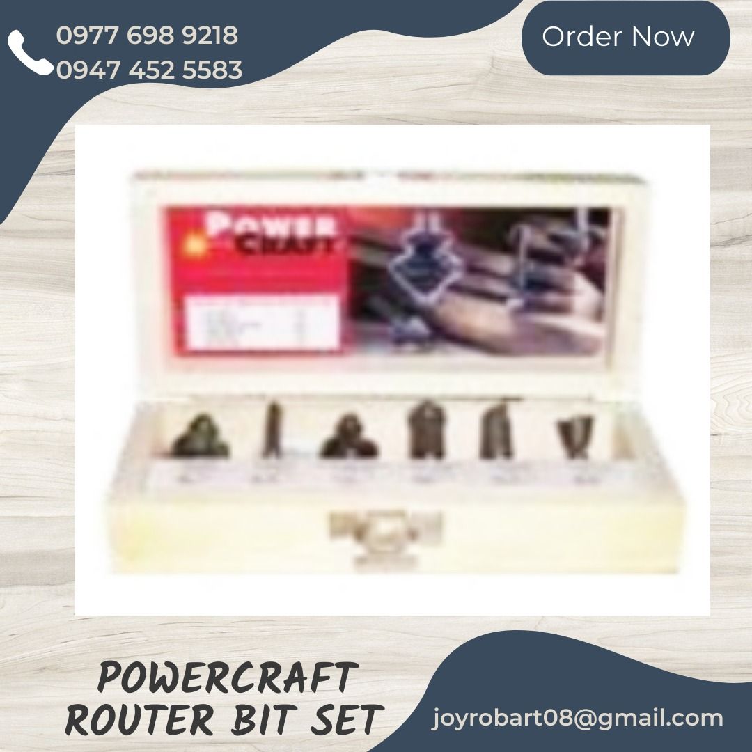 POWERCRAFT ROUTER BIT SET, Commercial & Industrial, Construction Tools ...