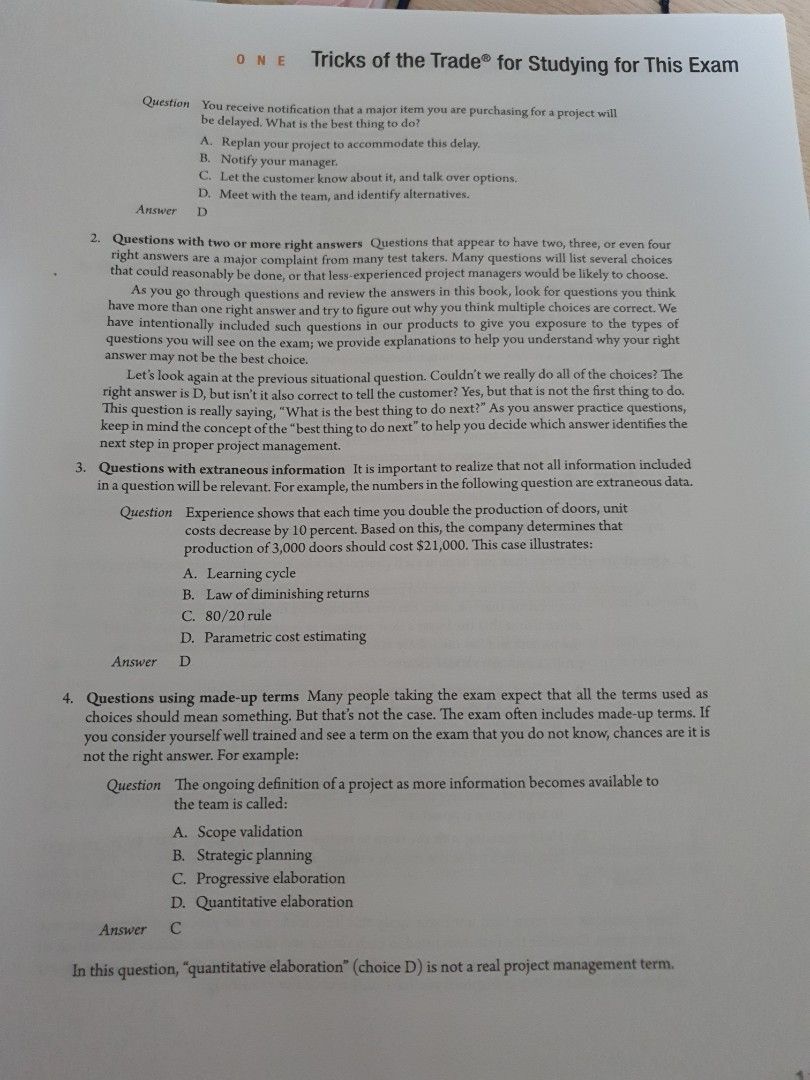 Project Management PMP Exam Prep, Hobbies & Toys, Books & Magazines ...