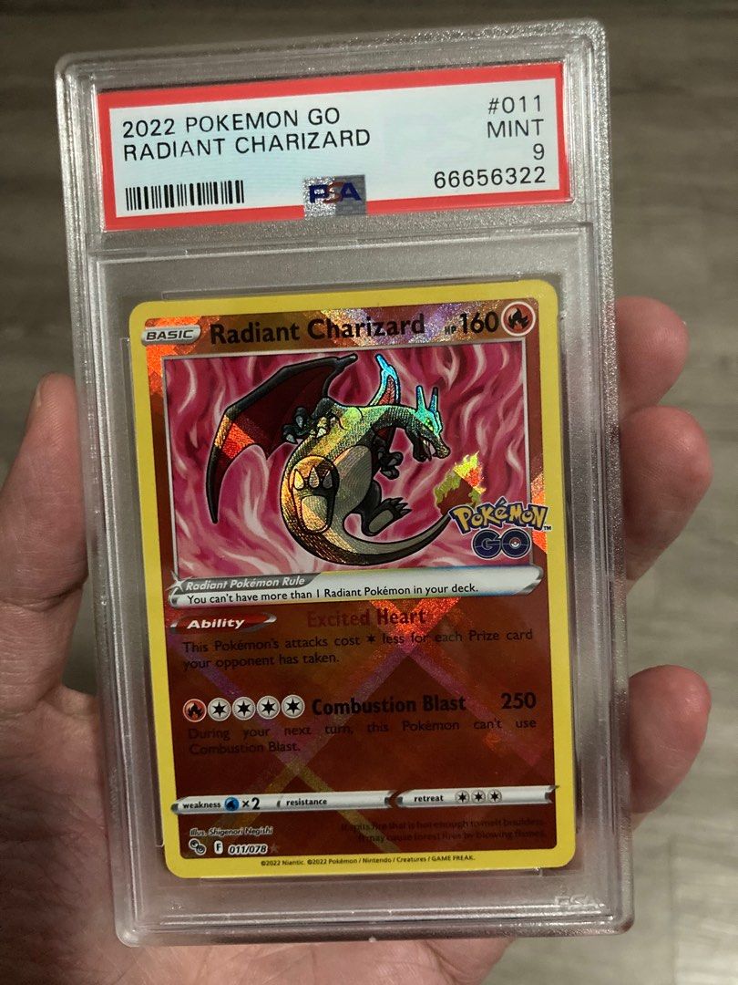 PSA 9 Radiant Charizard Pokemon Card mint, Hobbies & Toys, Toys & Games ...