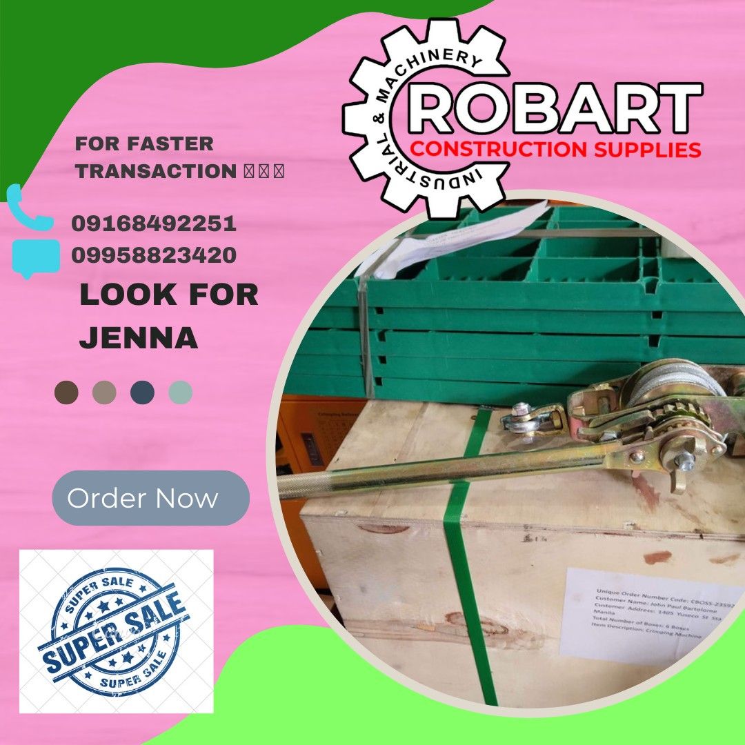 Rachet puller 3" tons, Commercial & Industrial, Construction Tools ...