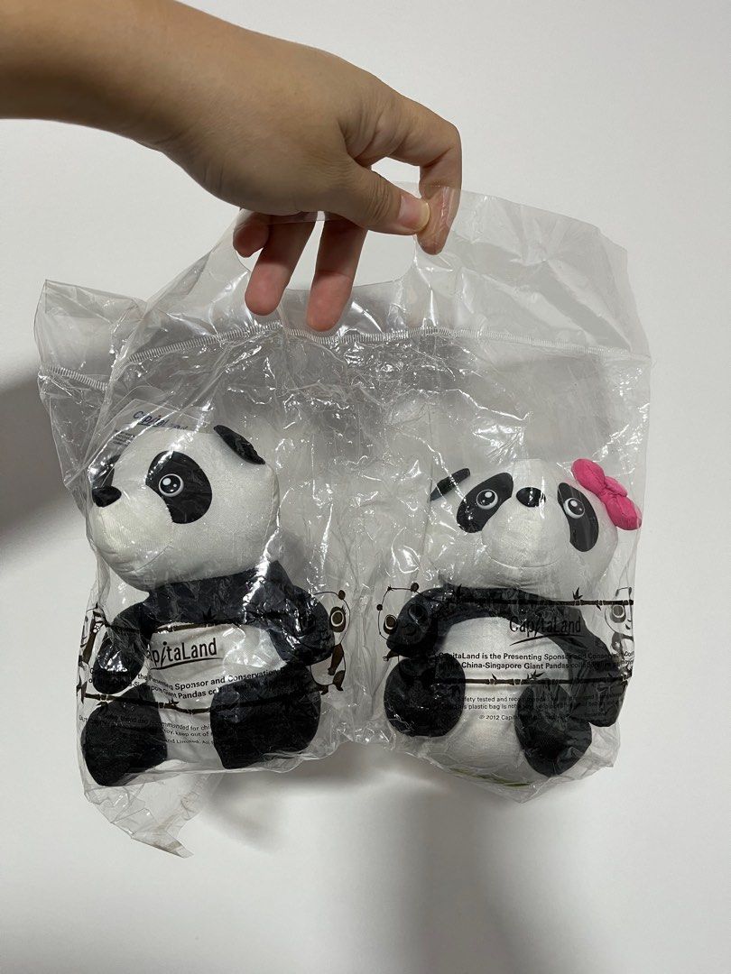 Jia Jia Kai Kai RARE CapitaLand Panda Recycle Bags, Hobbies & Toys ...
