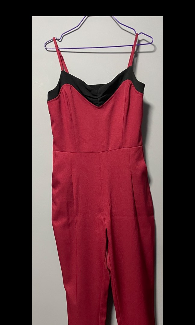 Red jumpsuits, Women's Fashion, Dresses & Sets, Jumpsuits on Carousell
