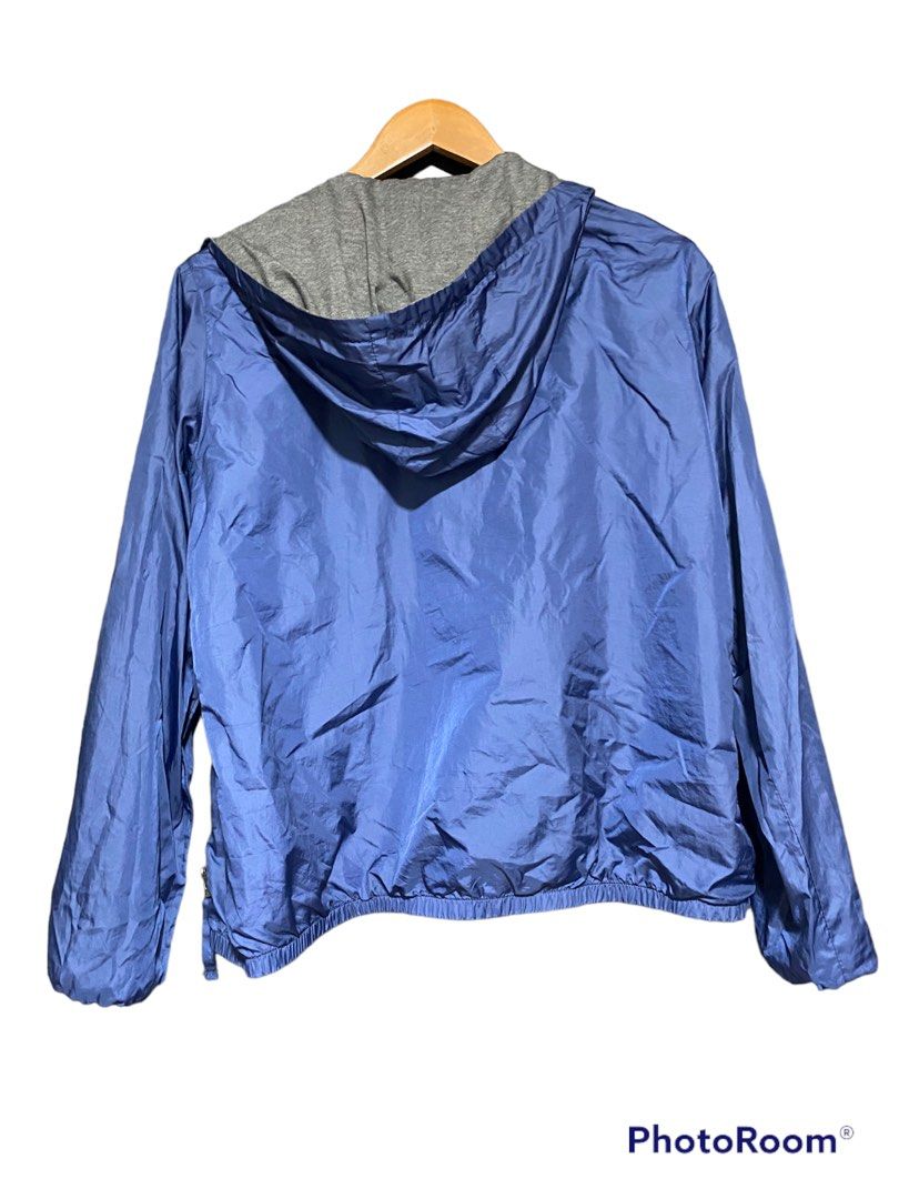 Reversible Grey - Blue Jacket with Hoodie, Men's Fashion, Coats ...