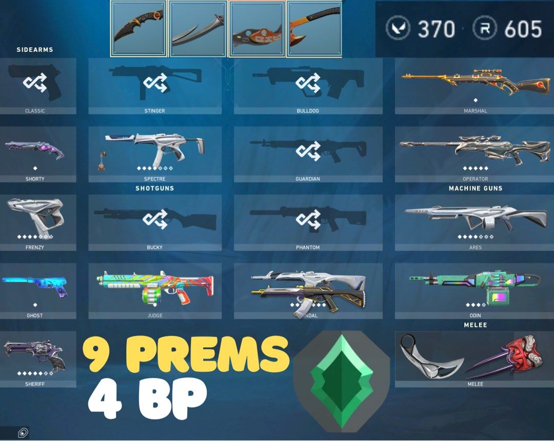 RUIN DAGGER ION BUNDLE 9 PREMIUM SKINS VALORANT ACCOUNT//CHEAP ...