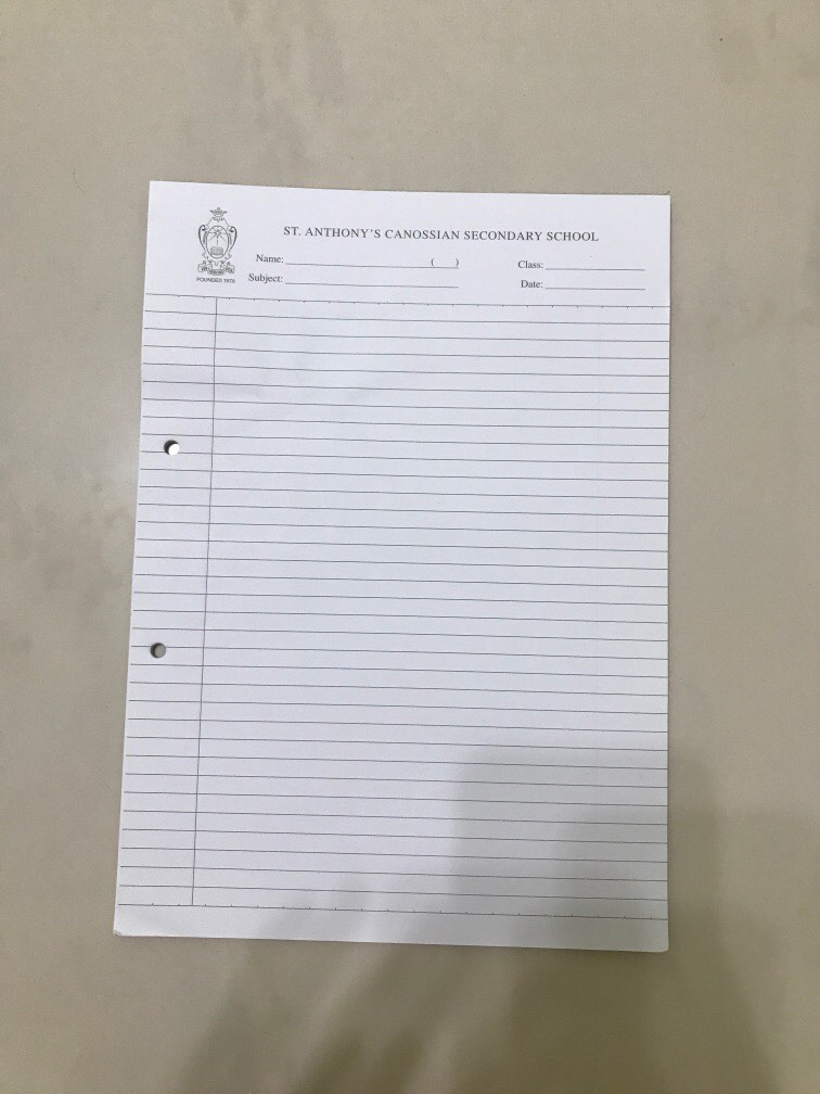 SACSS foolscap paper, Hobbies & Toys, Stationery & Craft, Stationery ...