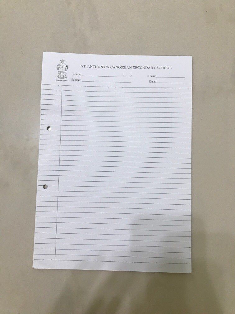 SACSS foolscap paper, Hobbies & Toys, Stationery & Craft, Stationery ...