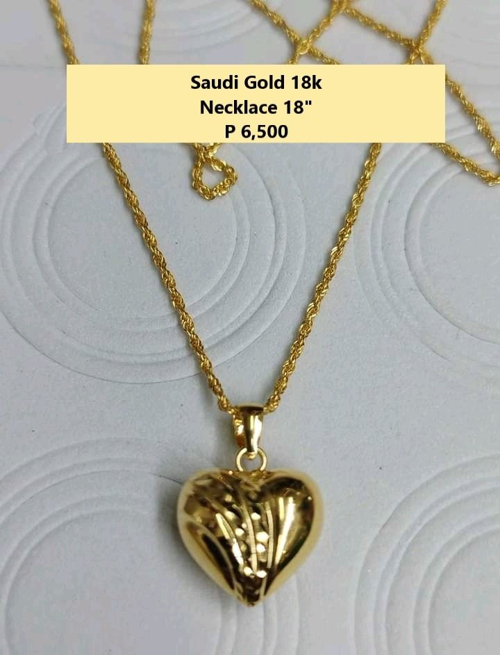 Saudi Gold 18 Karats Necklace, Women's Fashion, Jewelry & Organizers ...