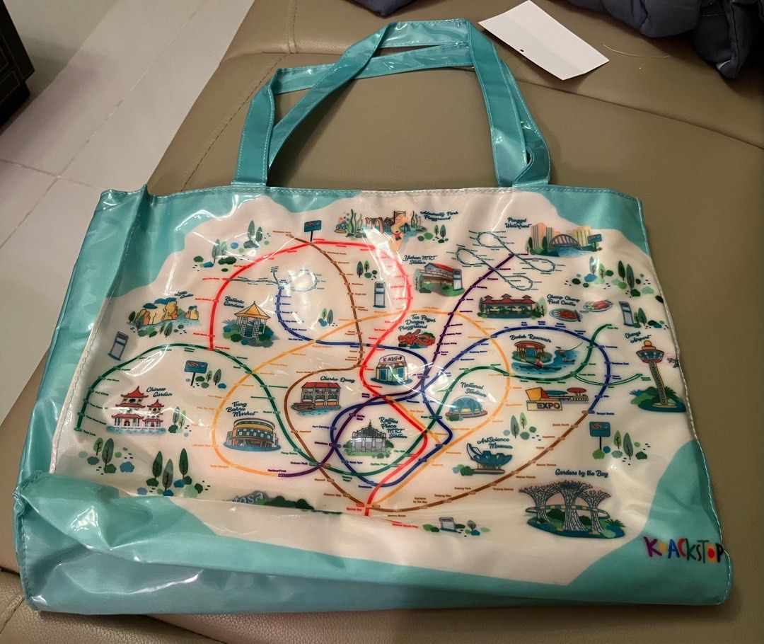 SG MRT Map Tote Bag, Women's Fashion, Bags & Wallets, Tote Bags on ...