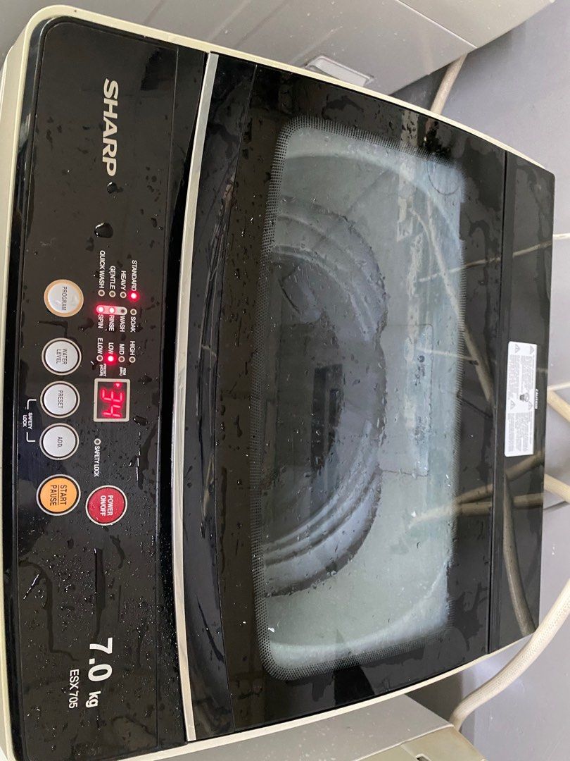 Sharp 7KG Top Loading Washing Machine, TV & Home Appliances, Washing ...