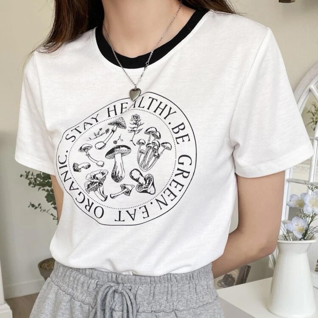 Shein Dazy Y2K Fairycore Goblincore Korean Style Minimalist Mushroom ...